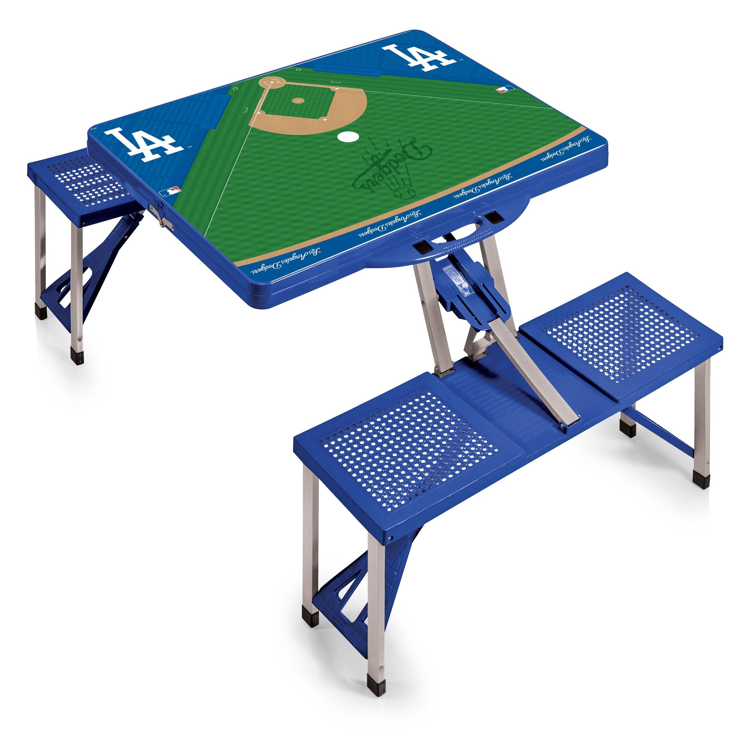 Los Angeles Dodgers Baseball Diamond - Picnic Table Portable Folding T ...